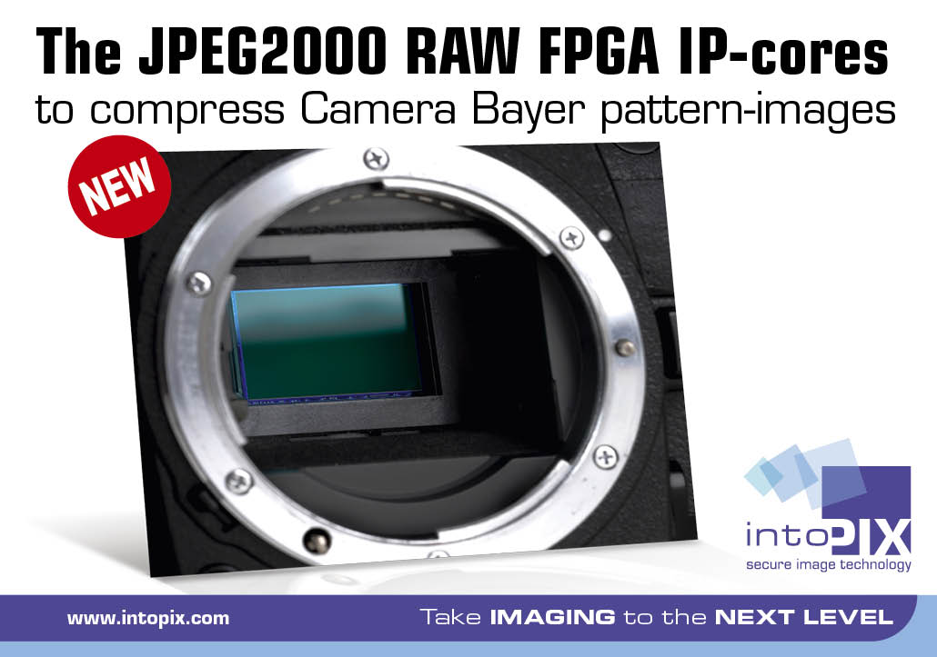 intoPIX delivers new JPEG 2000 RAW FPGA IP-cores to compress Camera Bayer pattern-images | intoPIX
